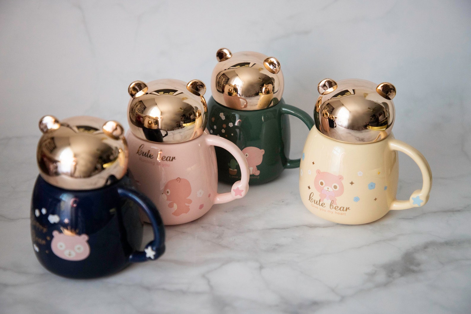 Kids Ceramic Tea Mug Blue Ceramic Cup Coffee Cup With Lead - Etsy