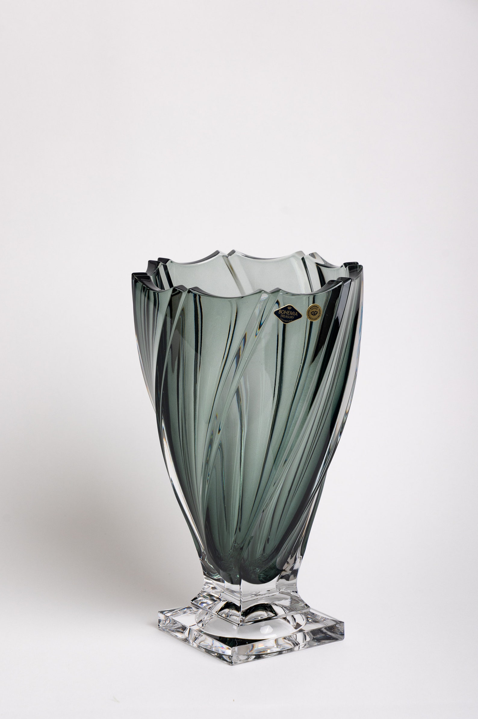 Footed Vase 13 crystal Glass Flower Vase home Decor - Etsy