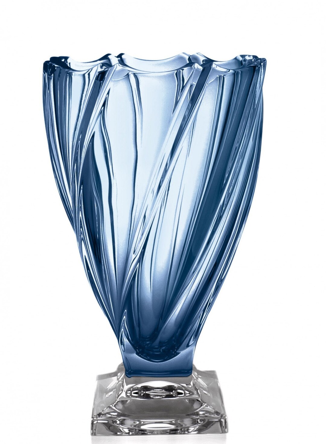 Footed Vase 13 crystal Glass Flower Vase home Decor - Etsy