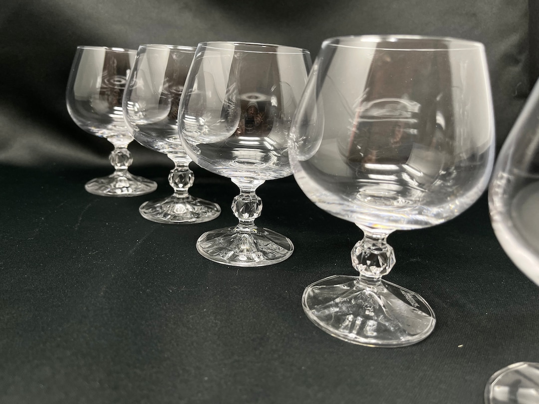 Snifter Cognac Brandy Set of 6, Crystal Glass, 8oz/250ml Wine, Whiskey ...