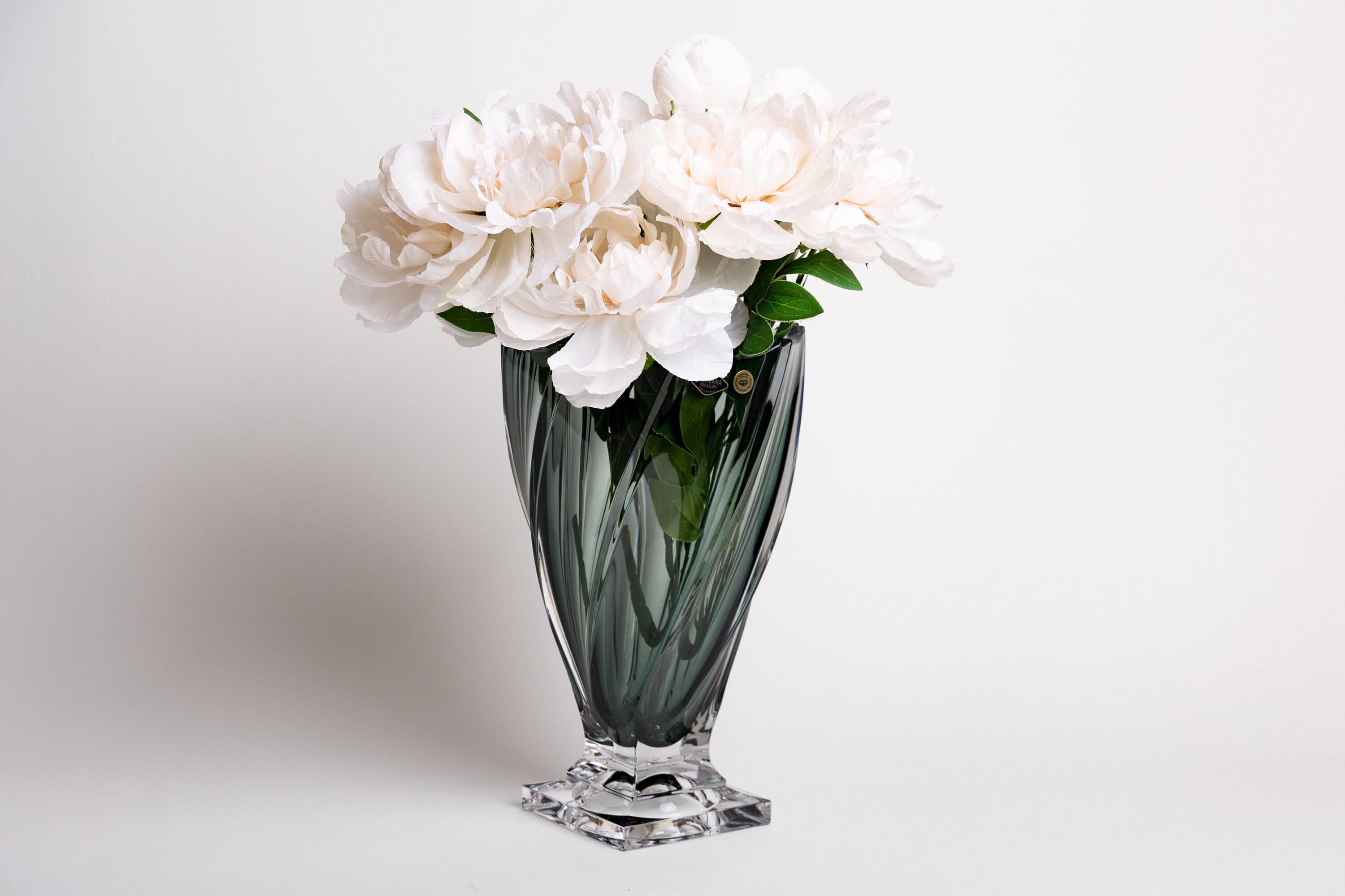 Footed Vase 13 crystal Glass Flower Vase home Decor - Etsy