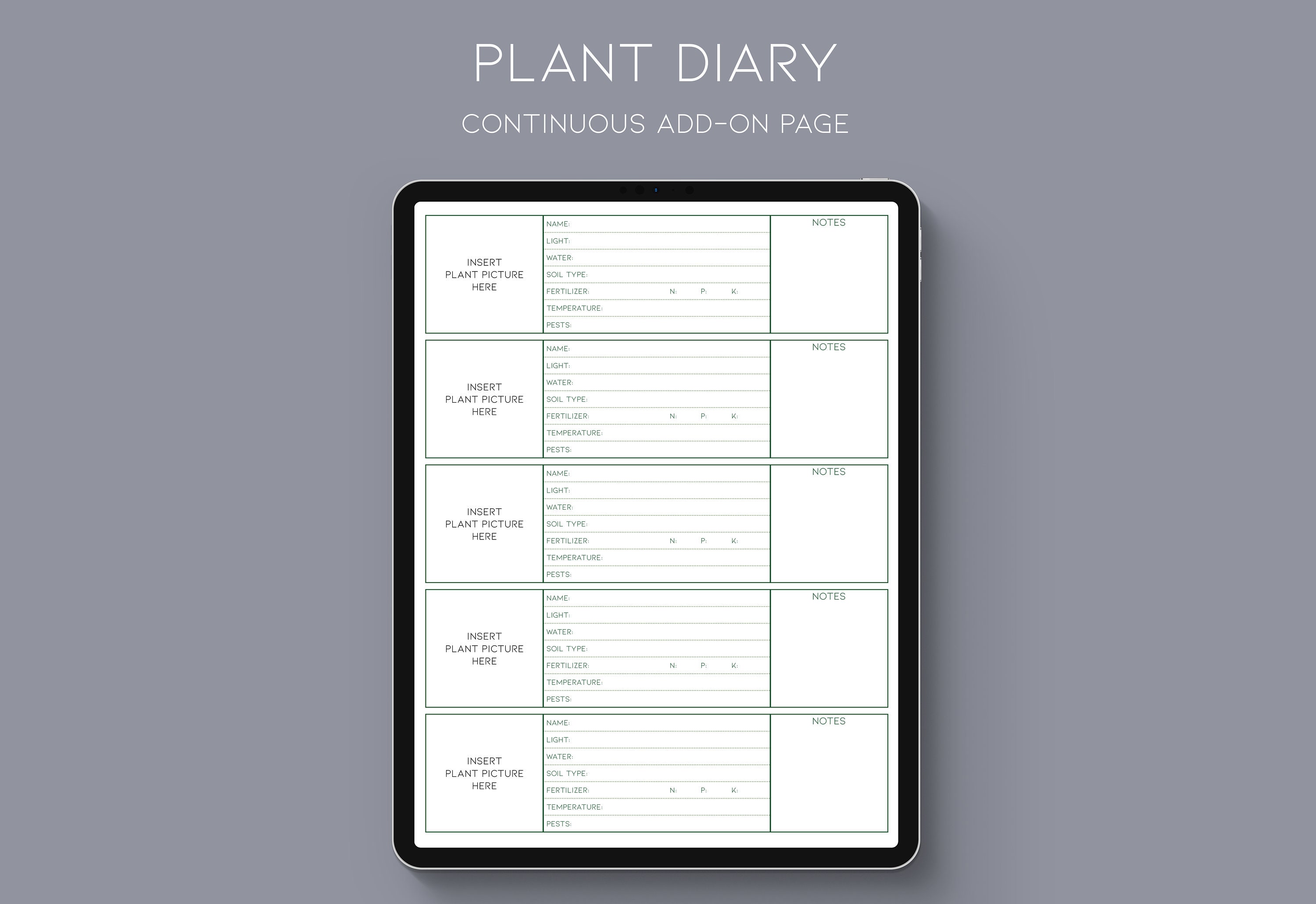Houseplant Journal Diary Plant Collection Tracker Garden Planner ...