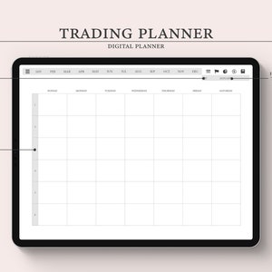 LIGHT | Undated Digital Stock Trading Planner | Trading Log ...