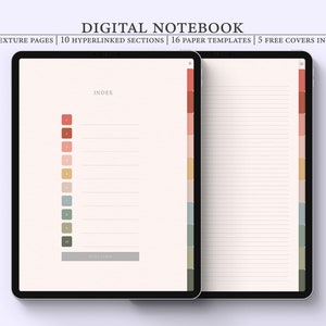 7 Digital Notebook Paper Templates Digital Paper Pack Lined Paper for ...