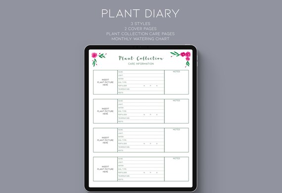 Houseplant Journal Diary Plant Collection Tracker Garden - Etsy