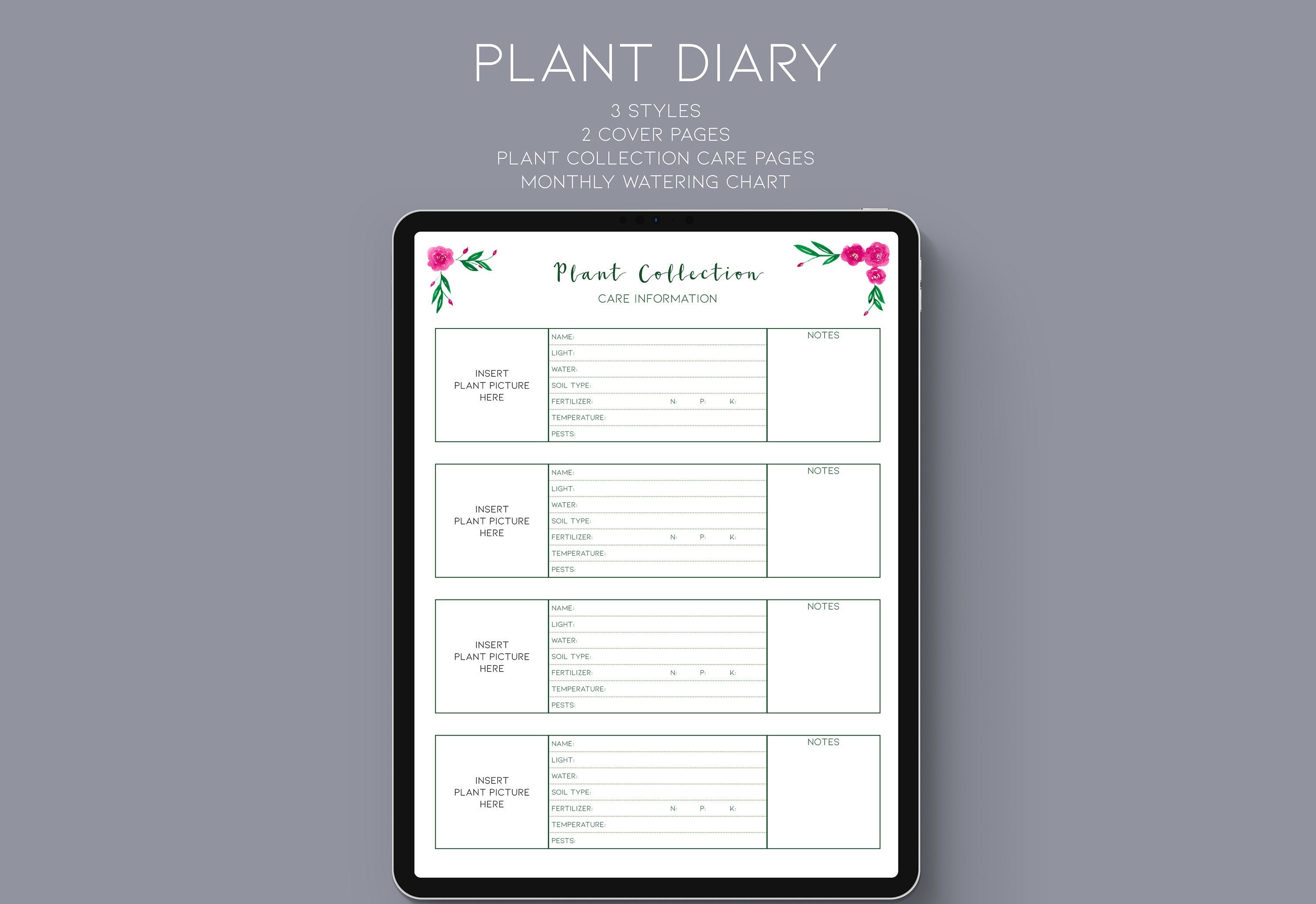 Houseplant Journal Diary Plant Collection Tracker Garden Planner ...