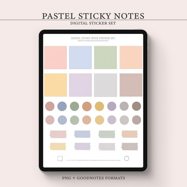 Pastel Sticky Notes - Etsy