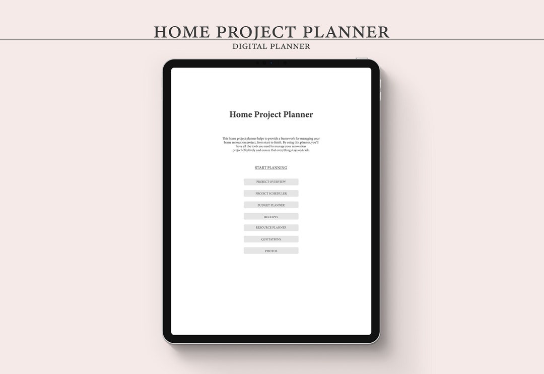Home Project Planner | DIY Project Planner | Budget Planner ...