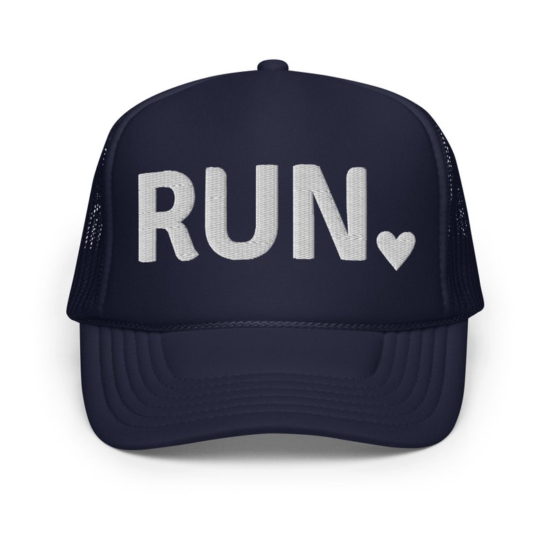 RUN Heart Running Foam Trucker Hat - Etsy