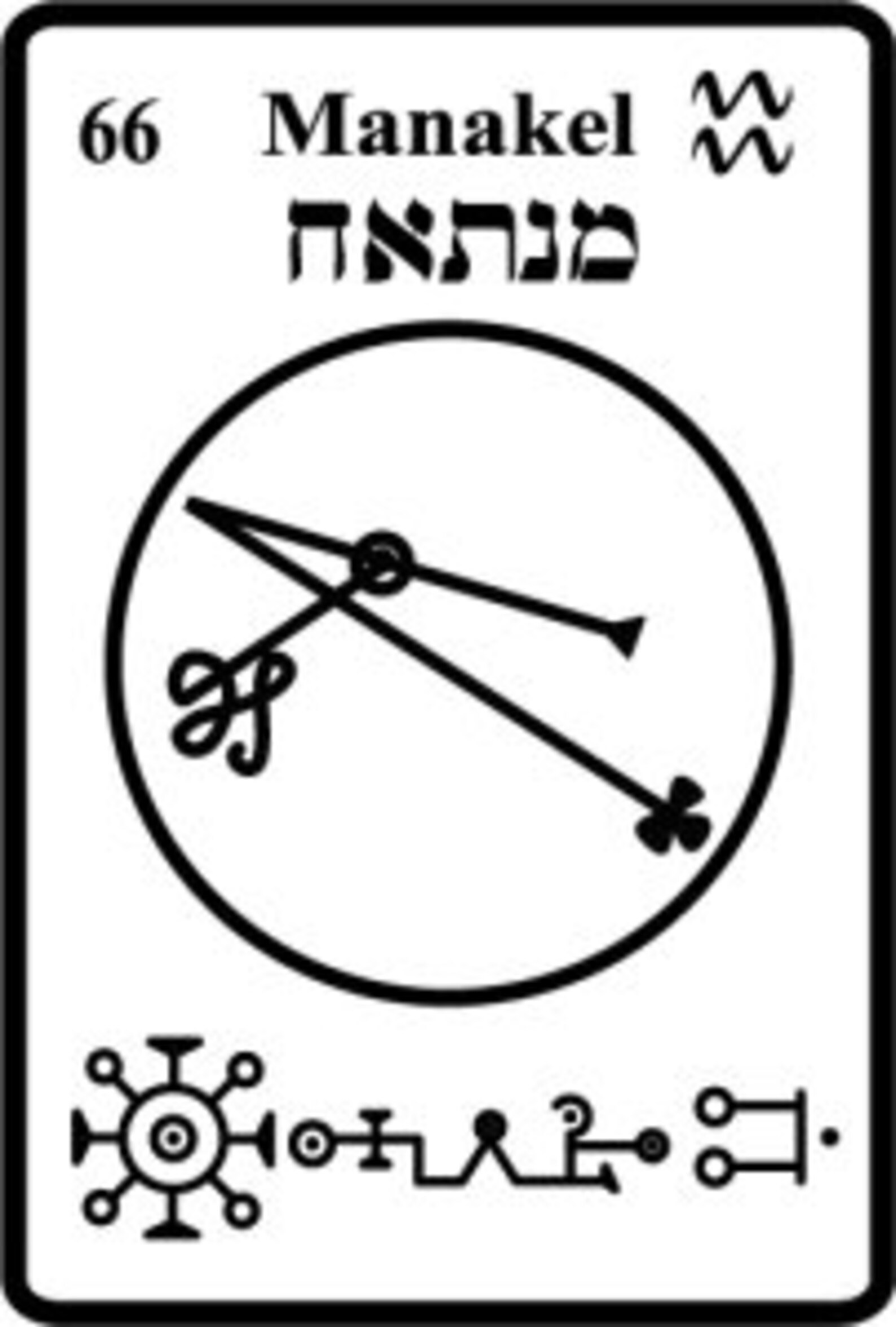 Manakel Angel seal Sigil amulet Lesser Key of Solomon Goetic | Etsy