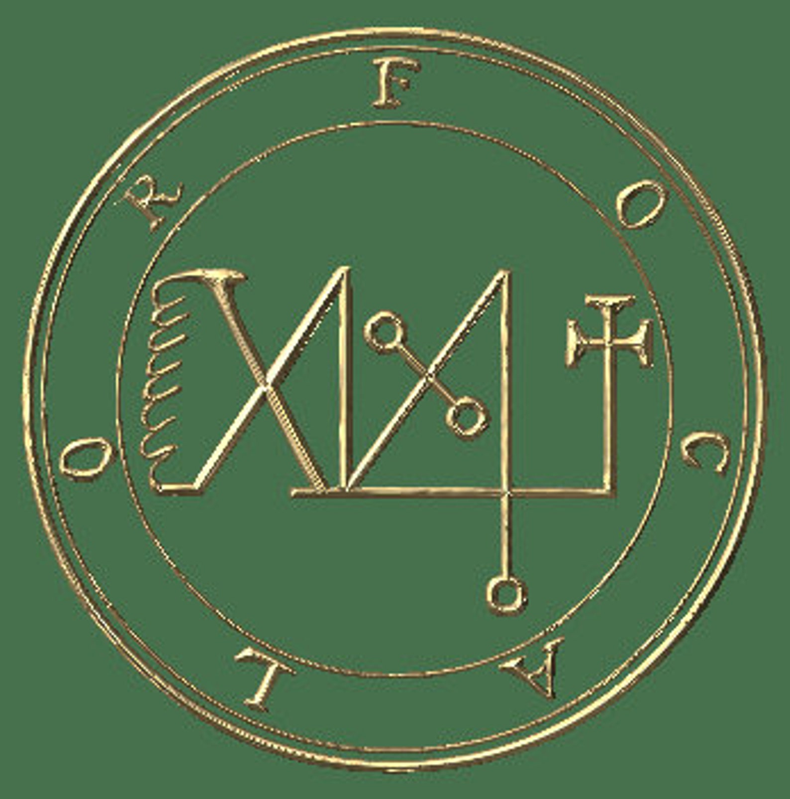 Démon Focalor Goetia sigil collier Lemegeton Lesser Key | Etsy