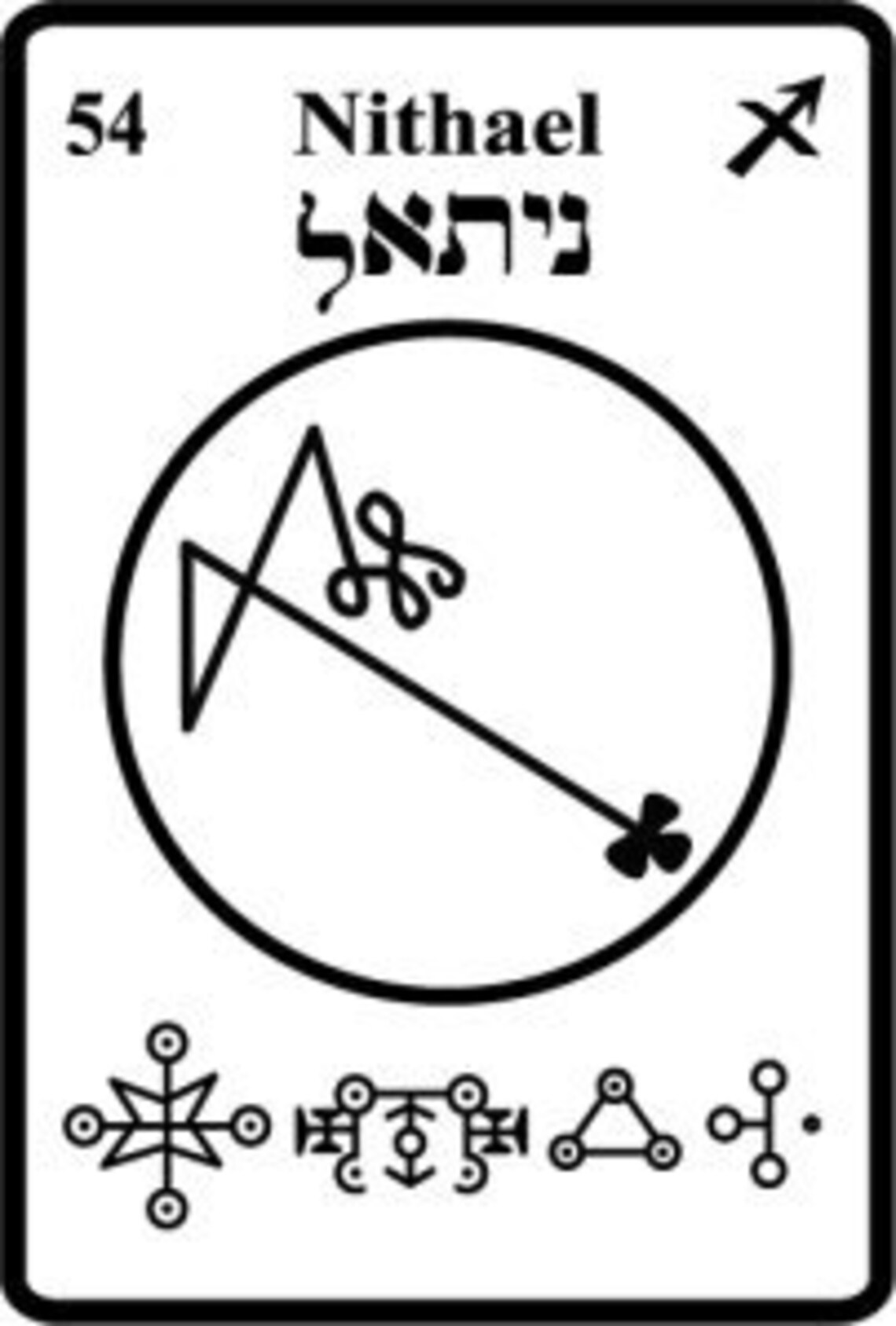 Nithael Angel Names of 72 angels Lemegeton Talisman of | Etsy