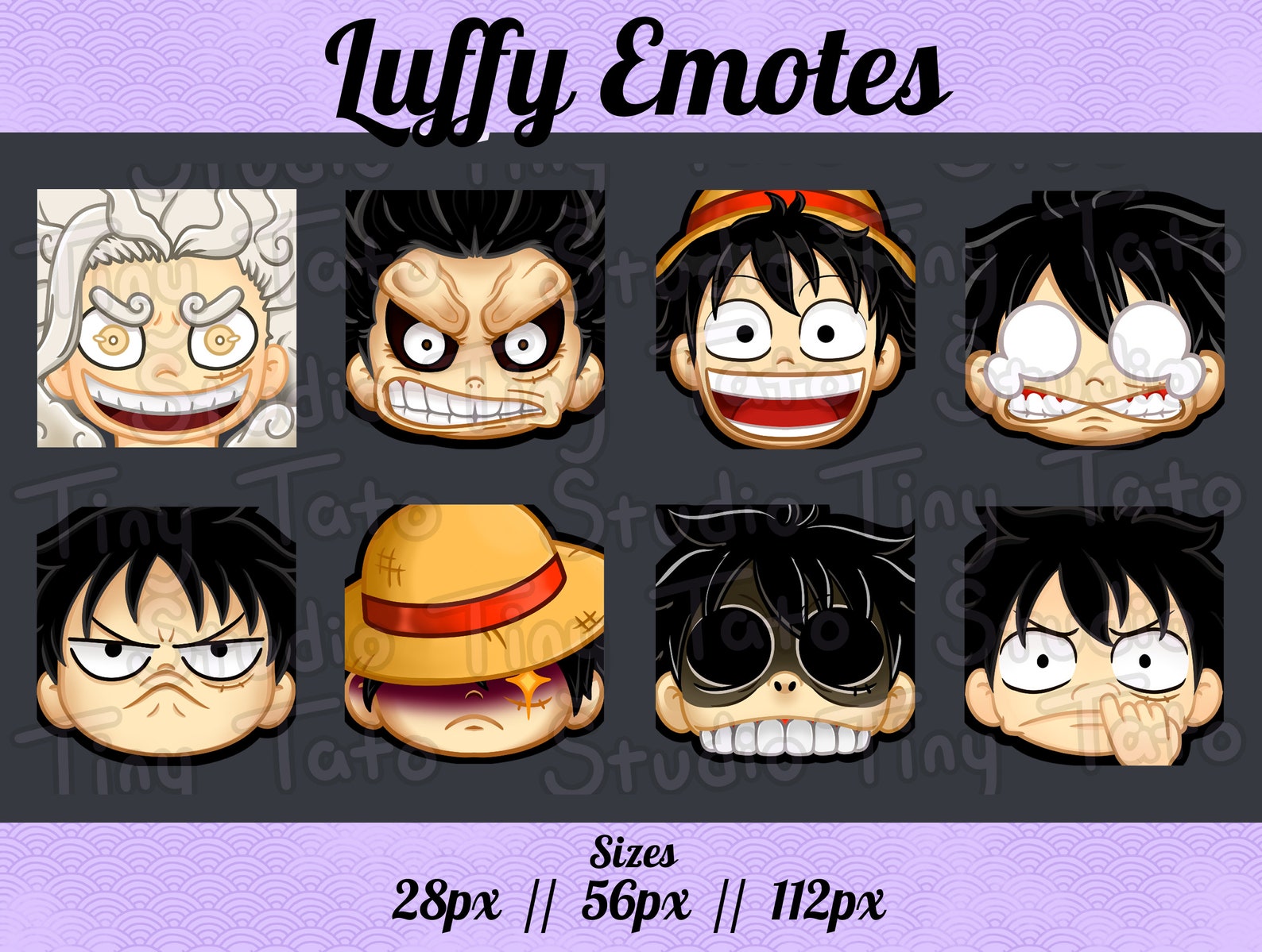 Luffy Emotes Static Set - Etsy
