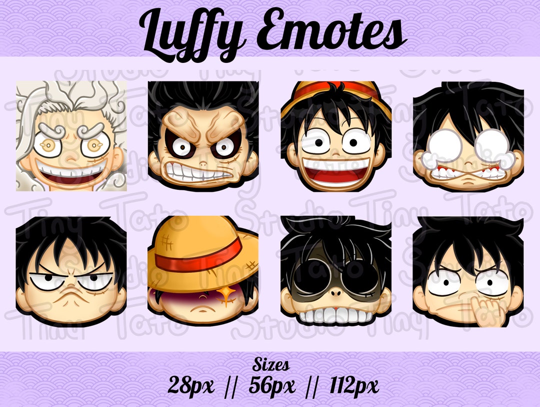 Luffy Emotes Static Set - Etsy