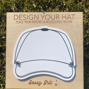 Personalized Trucker Hat Bar - Patch - Display Board - Wood and Acrylic ...