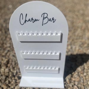 30 Charm Bar Display Board - Acrylic - Wood - Permanent Jewelry - Etsy