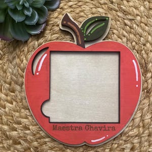 Personalized Apple Shaped Sticky Note Holder - Etsy