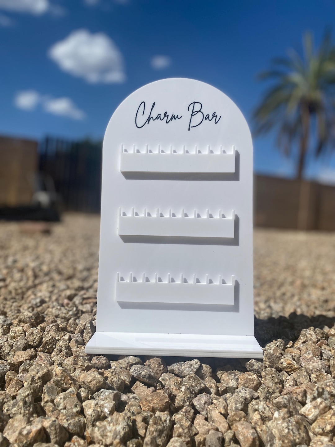 30 Charm Bar Display Board - Acrylic - Wood - Permanent Jewelry - Etsy