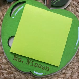 Personalized Apple Shaped Sticky Note Holder - Etsy