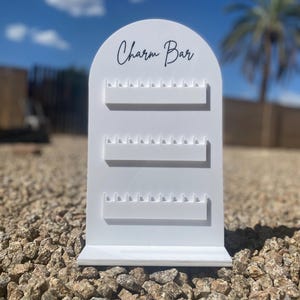 30 Charm Bar Display Board - Acrylic - Wood - Permanent Jewelry - Etsy