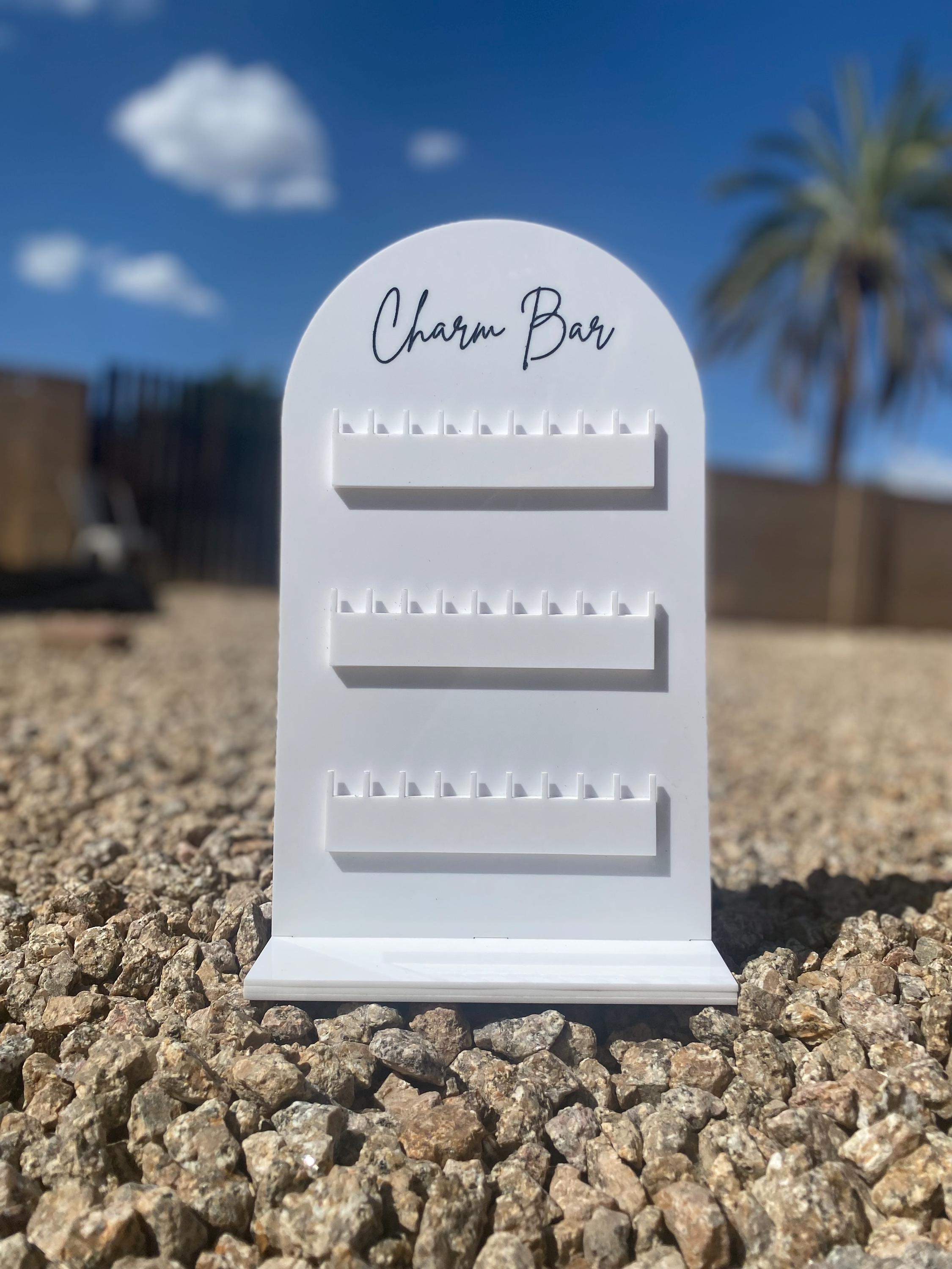 30 Charm Bar Display Board - Acrylic - Wood - Permanent Jewelry - Etsy