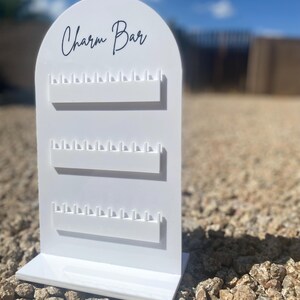 30 Charm Bar Display Board - Acrylic - Wood - Permanent Jewelry - Etsy