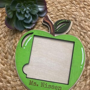 Personalized Apple Shaped Sticky Note Holder - Etsy