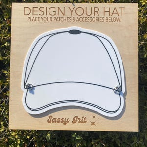 Personalized Trucker Hat Bar - Patch - Display Board - Wood and Acrylic ...