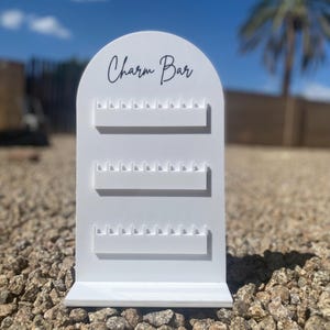 30 Charm Bar Display Board - Acrylic - Wood - Permanent Jewelry - Etsy