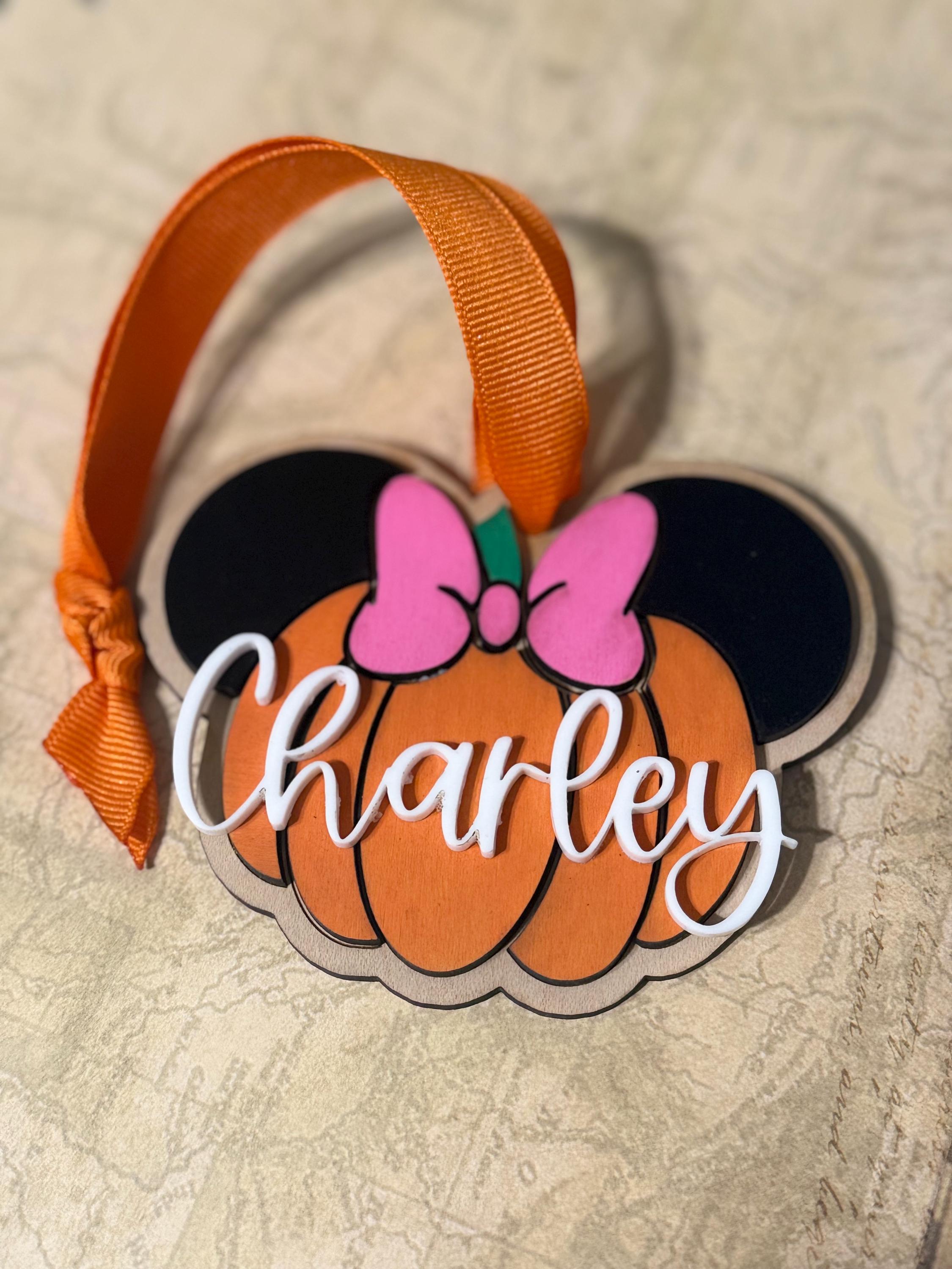 Magic Mouse Pumpkin Name Tags / Halloween Basket Tags / Mickey Ears ...