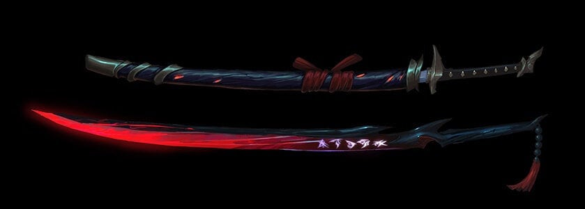 Yone League of Legends Inspired Blueprint Swords Katana - Etsy UK