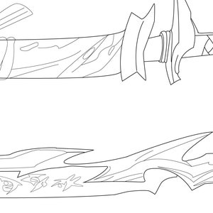 Yone League of Legends Inspired Blueprint Swords Katana - Etsy