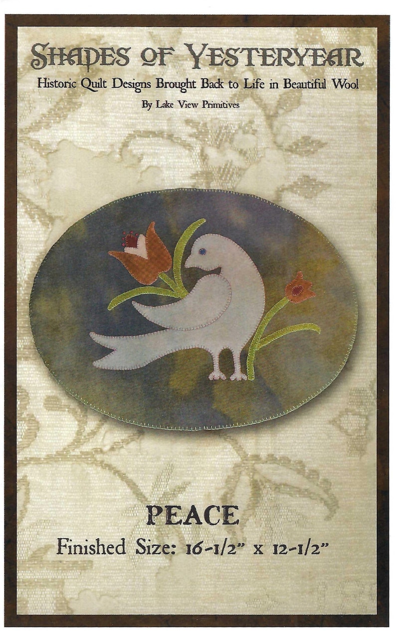 Lake View Primitives Shades of Yesteryear "peace" - Etsy