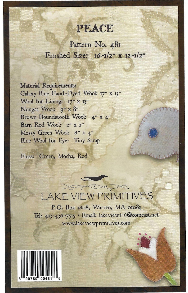 Lake View Primitives Shades of Yesteryear "peace" - Etsy