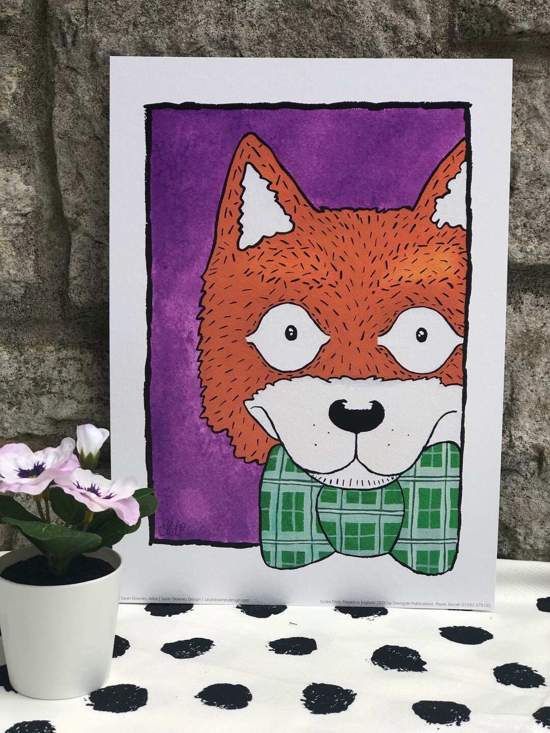 Charlie the Fox Print, Fine Art Giclee Print, Fox Portrait, Fun Wall ...