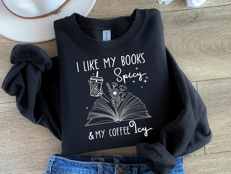 I Like My Books Spicy and My Coffee Icy Svg, Png, Spicy Books Svg ...