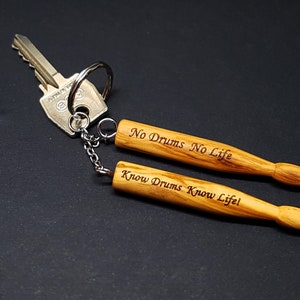 Personalized Drumstick Keychain, A Special Gift for a Drummer ...