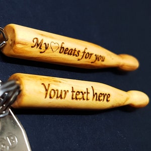 Personalized Drumstick Keychain, A Special Gift for a Drummer ...