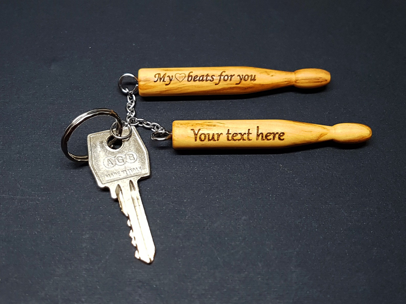 Personalized Drumstick Keychain, A Special Gift for a Drummer ...