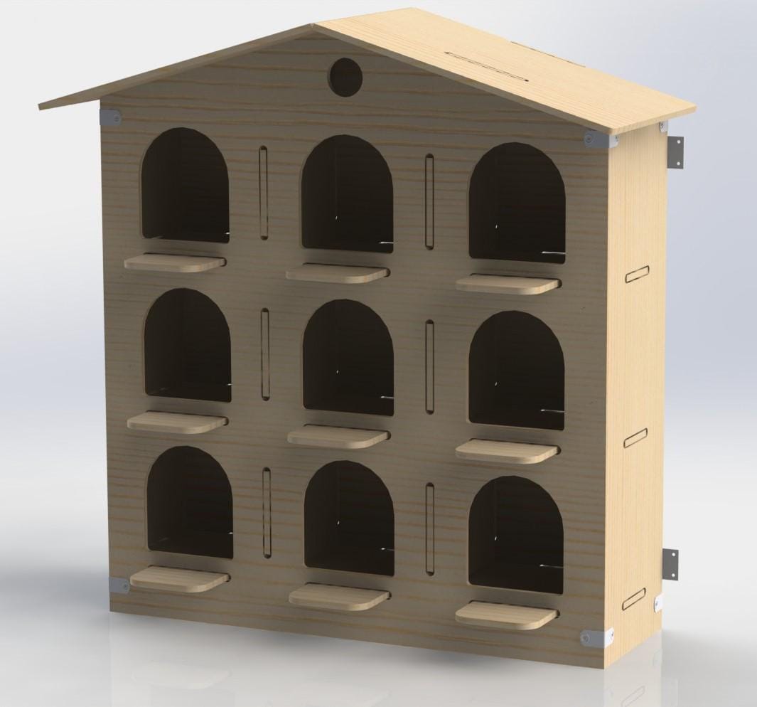 PIGEON NESTING Bird BOX Kit - 9 Hole - Gable - Etsy