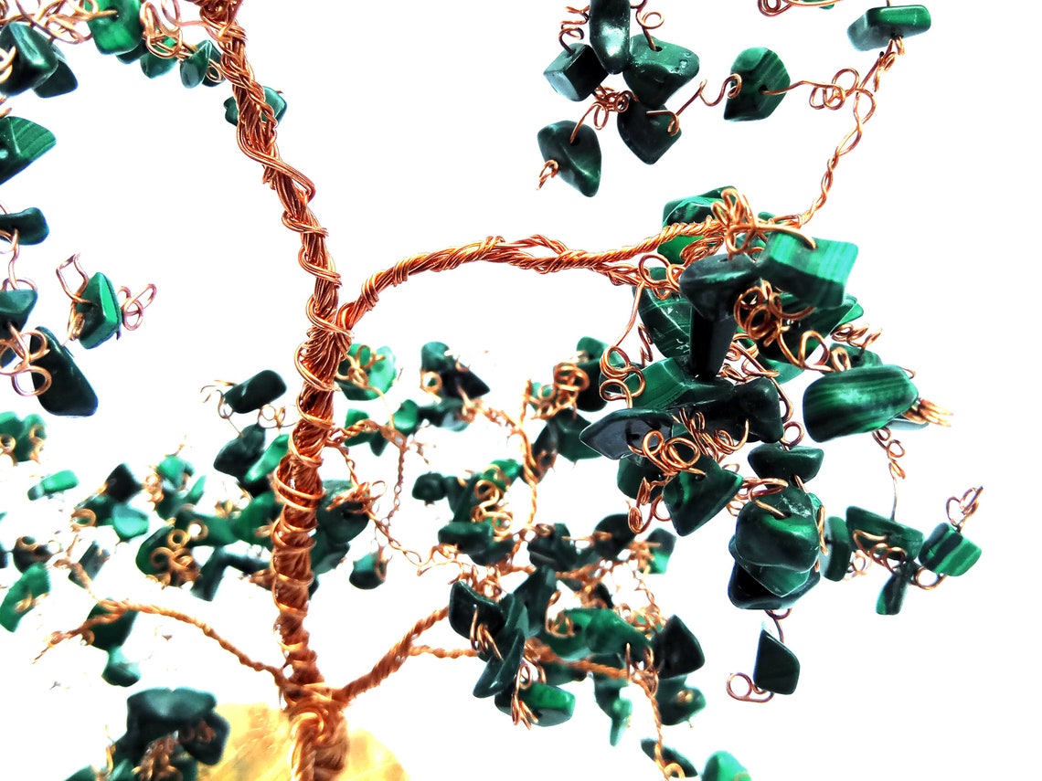 Handmade Leuce Tree With Malachite Stones - Etsy