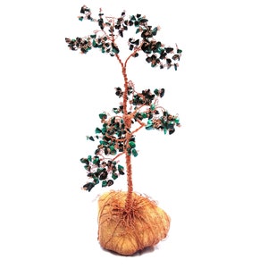 Handmade Leuce Tree with Malachite Stones - Etsy 日本