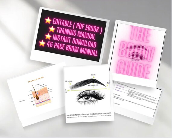 Editable Brow Guide Wax And Tint Training Manual. The Ultimate - Etsy