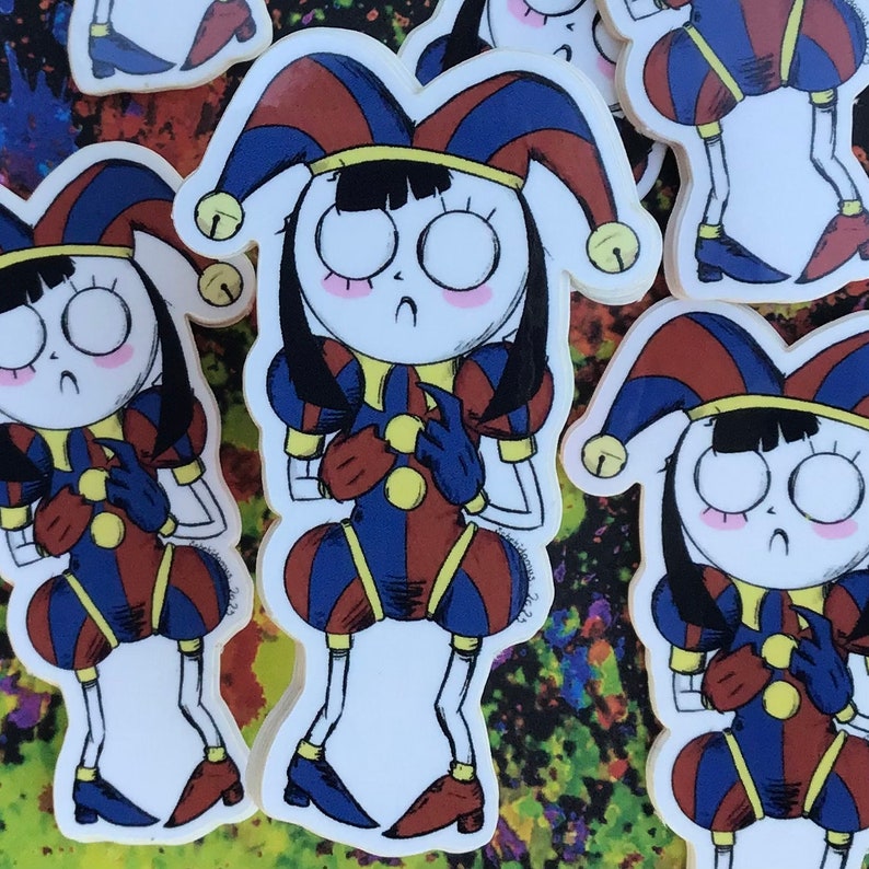 Pomni the Amazing Digital Circus TADC Dont Starve Style Vinyl Sticker ... Pomni the Amazing Digital Circus TADC Dont Starve Style Vinyl Sticker ...