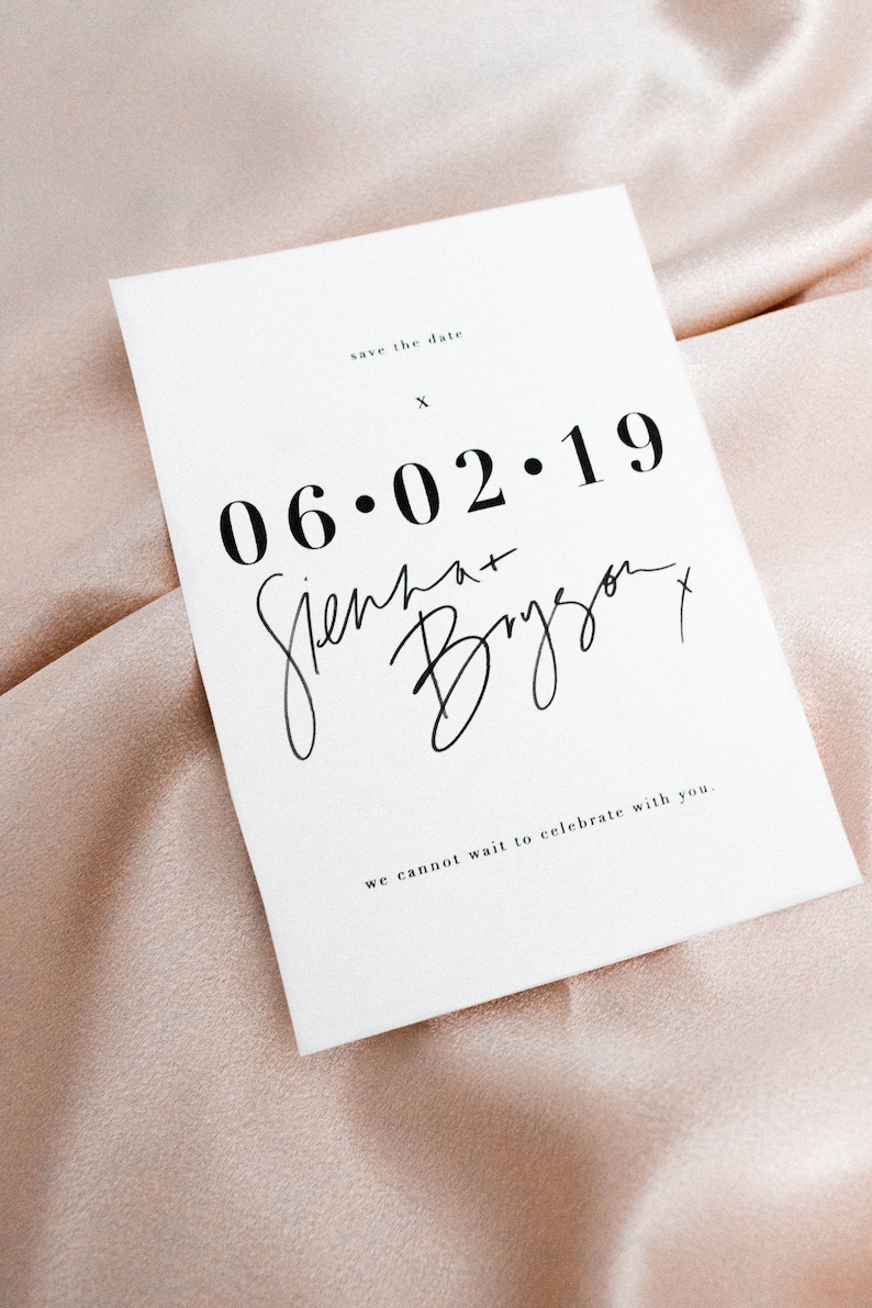 Modern Save the Dates Hand Lettered Save the Dates - Etsy