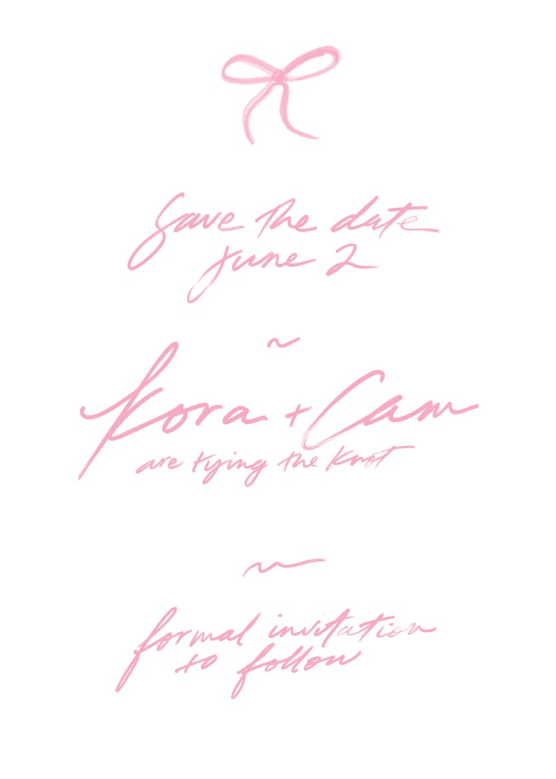 Artistic Save the Dates and Invitiations, Hand Drawn Save the Date ...