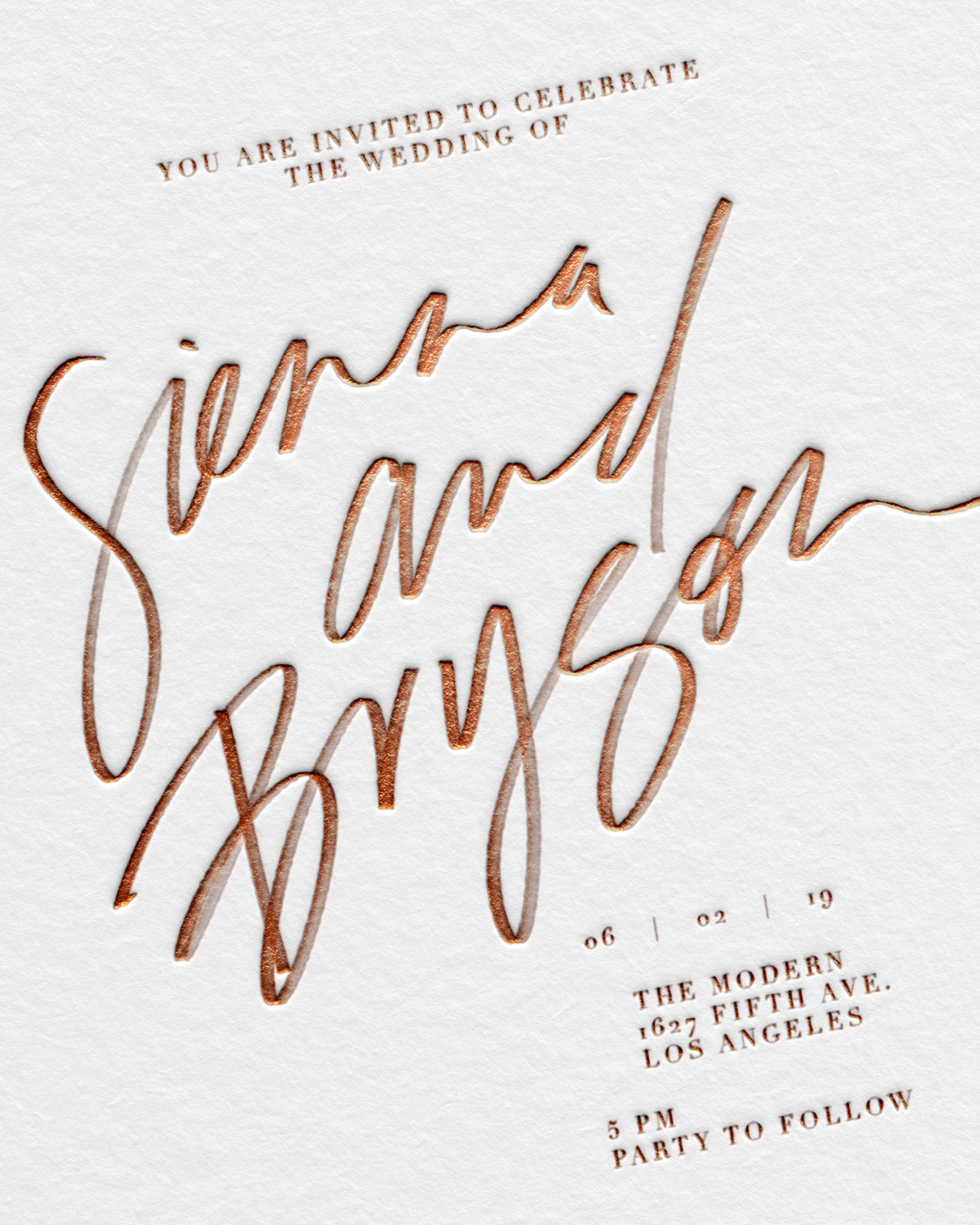 Modern Invitations Hand Lettered Invitations Letterpress - Etsy