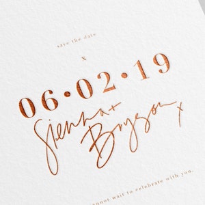 Modern Save the Dates, Hand Lettered Save the Dates, Letterpress Save ...