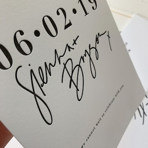 Modern Romantic Wedding Suite, Hand Lettered Wedding Suite, Letterpress ...