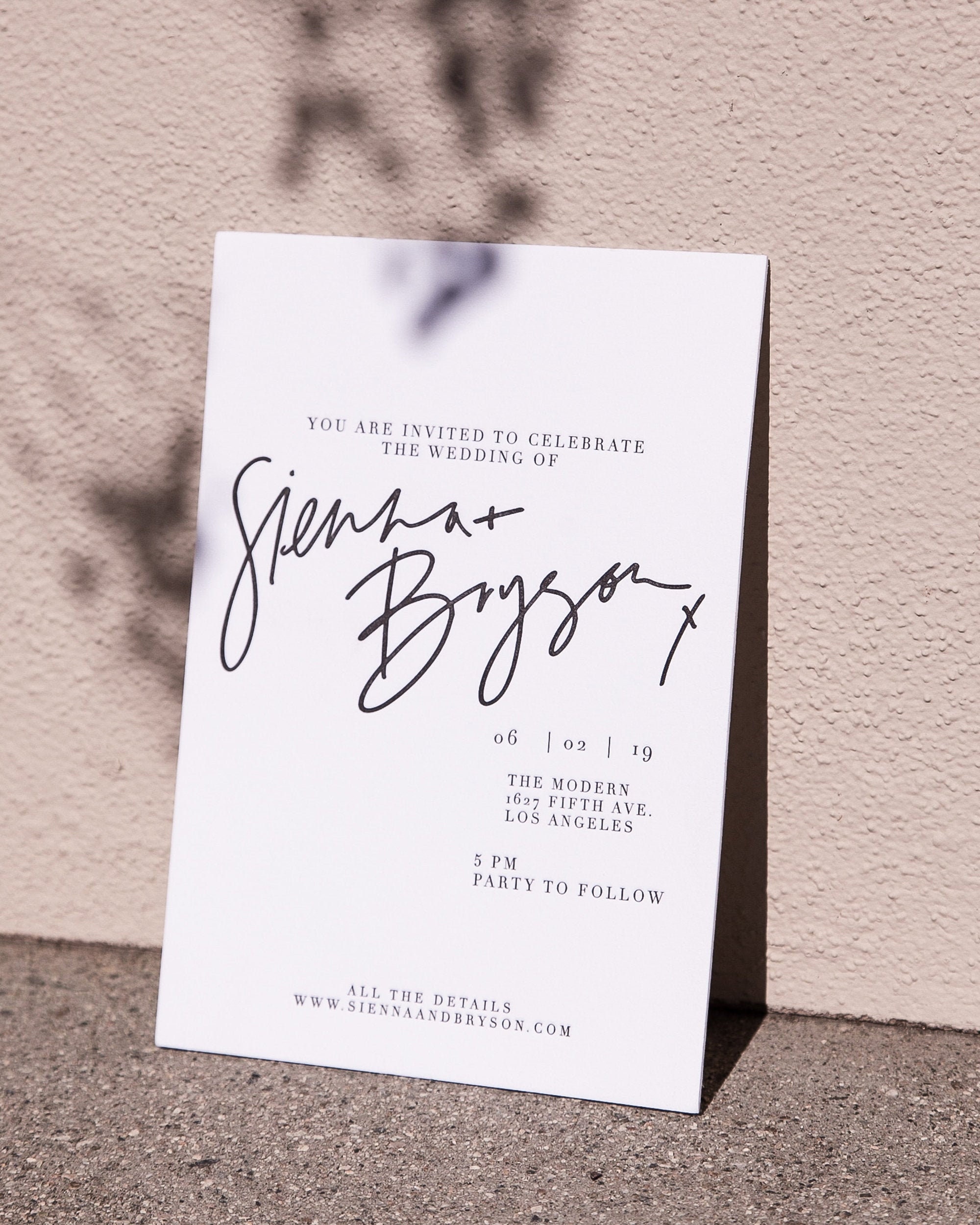 Modern Invitations Hand Lettered Invitations Letterpress - Etsy